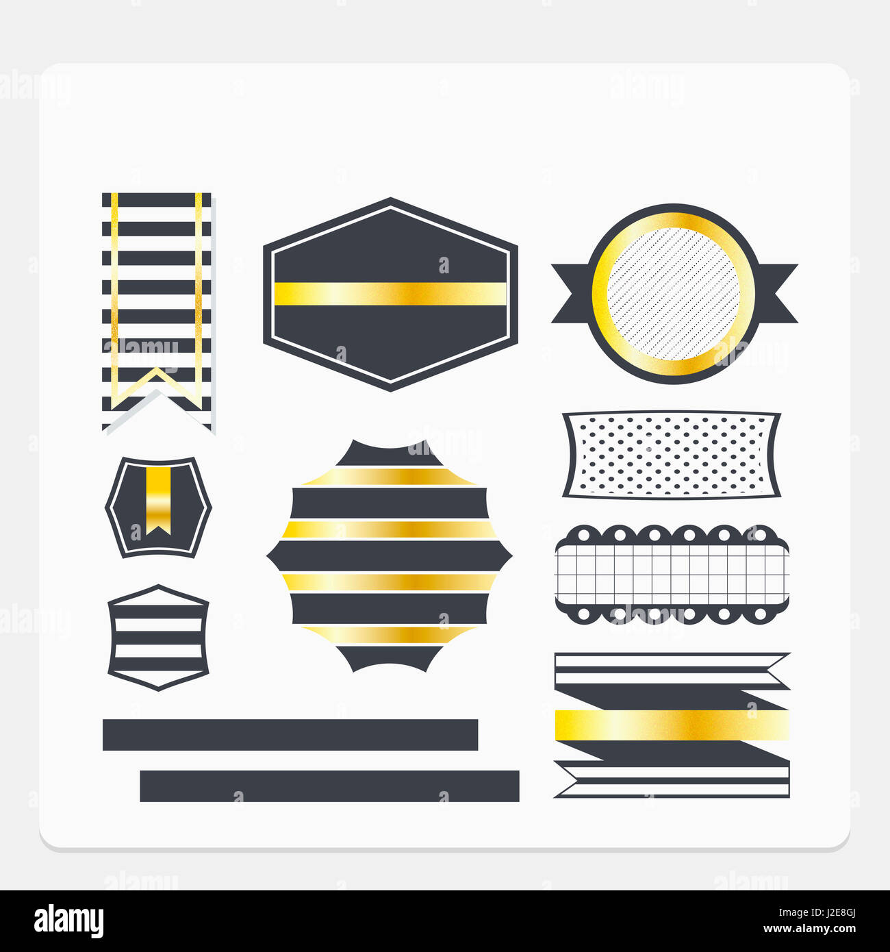 Label stickers with stripes Stock Photo - Alamy