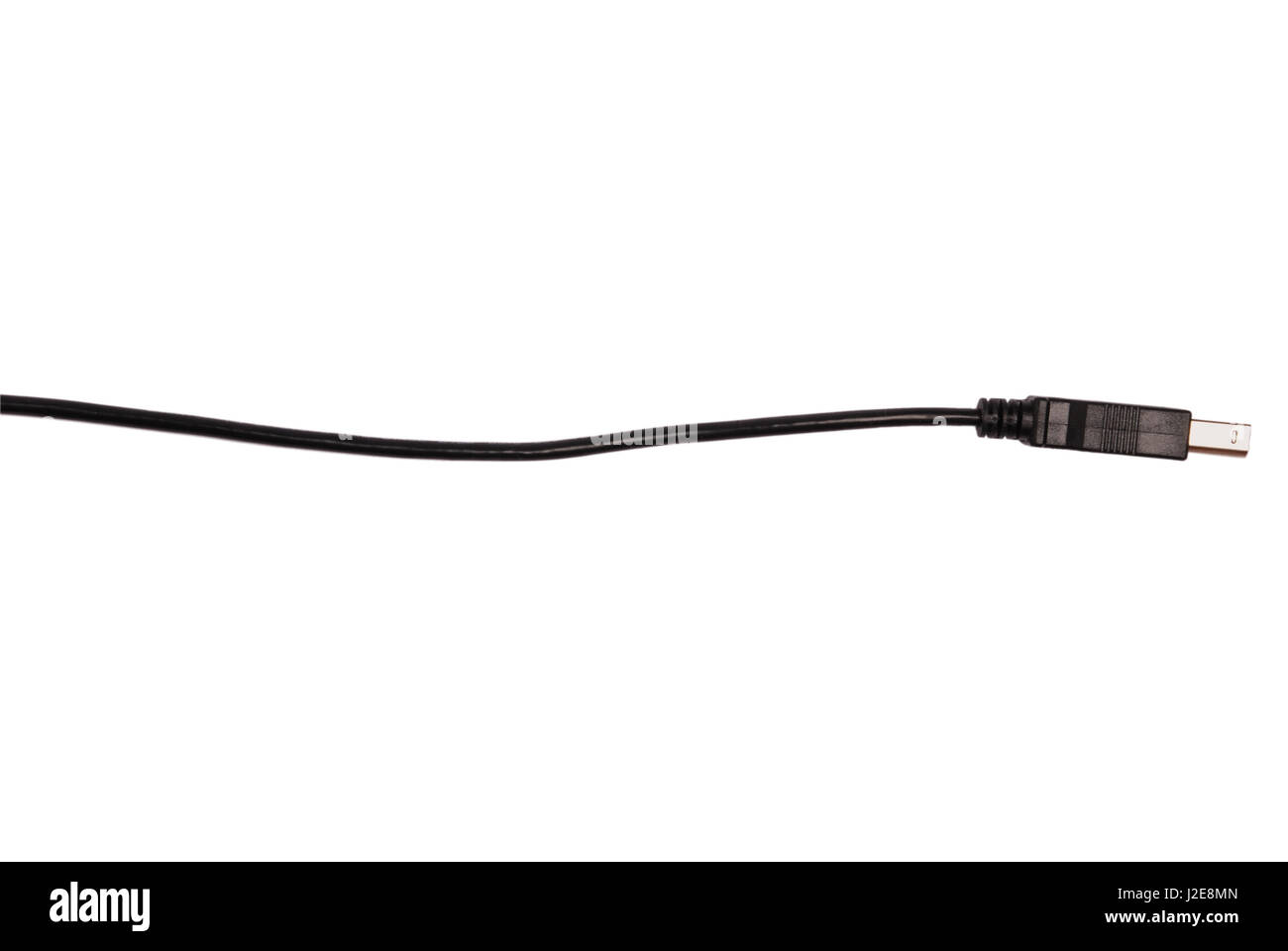 Black USB-cable plug isolated on white background Stock Photo - Alamy