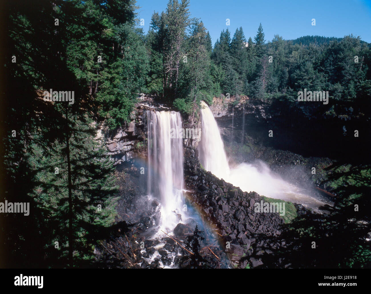 Canada, British Columbia, Canim Falls at Wells Gray Provincial Park ...