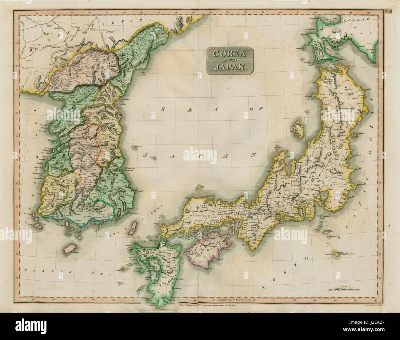 Antique map of korea hi-res stock photography and images - Alamy