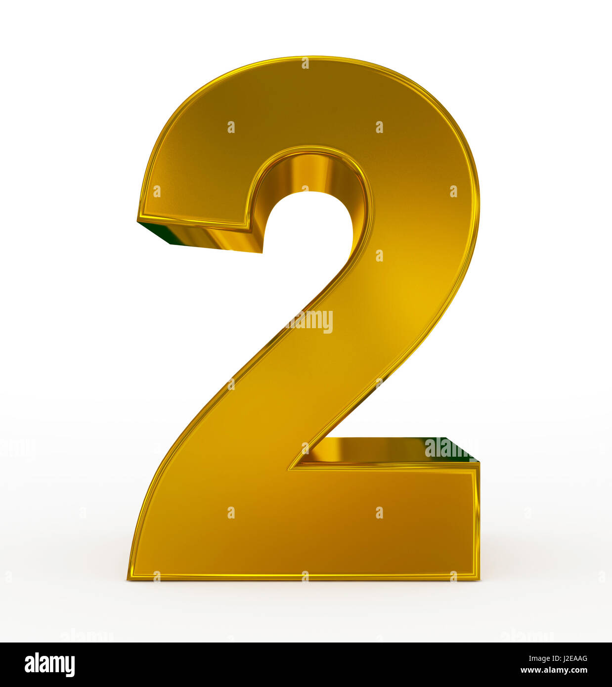 Number 2 Golden Number 2 High Resolution Stock Photography and Images ...