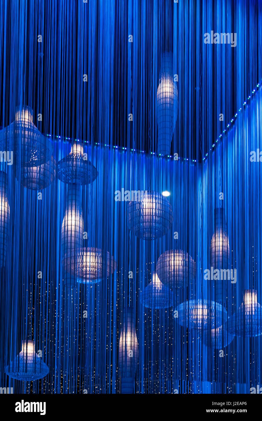 Blue light installation hi-res stock photography and images - Alamy