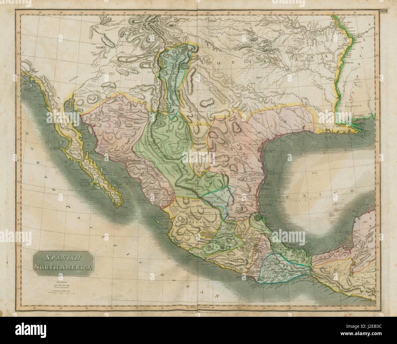 "Spanish North America". THOMSON. Texas, Mexico & Southwestern USA 1817 ...