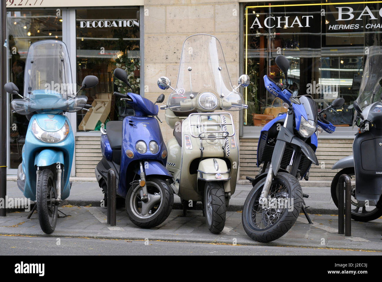 France, Paris. Motorcycles Stock Photo - Alamy
