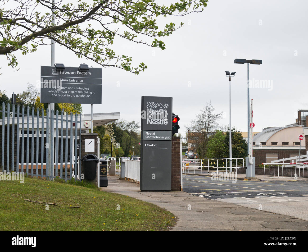 Entrance to the Nestle confectionary production plant at Fawdon ...