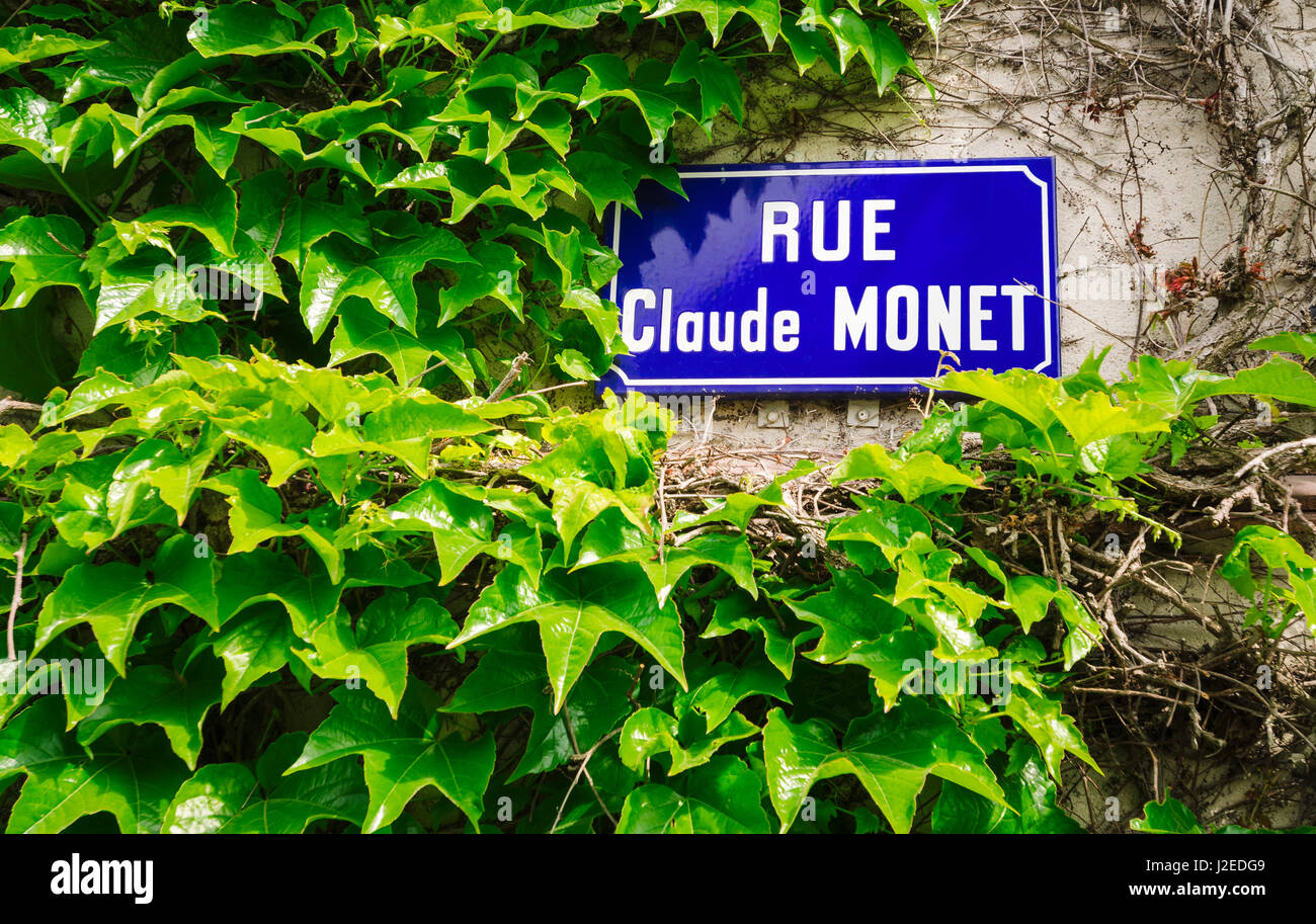Sign giverny normandy france hi-res stock photography and images - Alamy