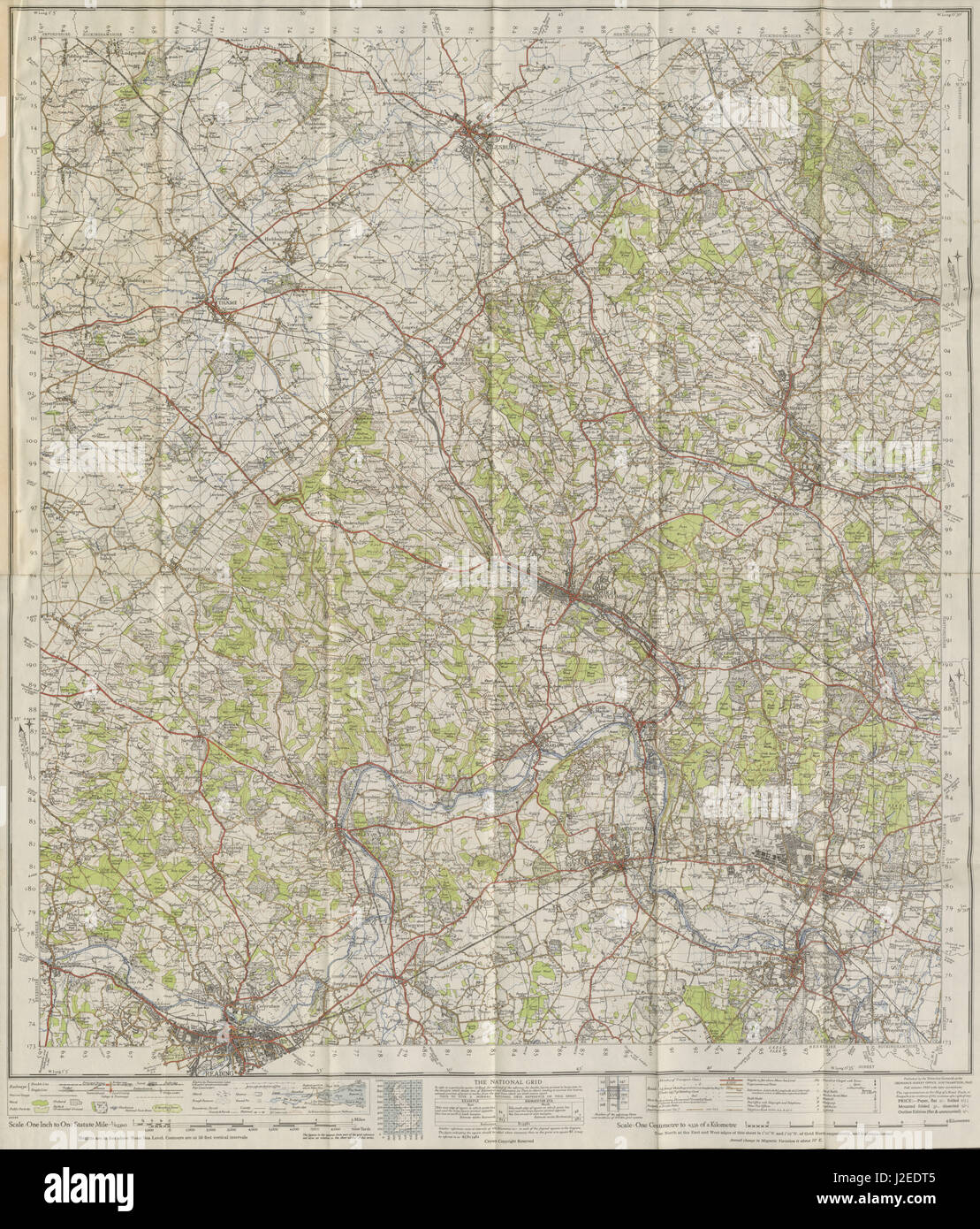 One inch ordnance survey map hi-res stock photography and images - Alamy