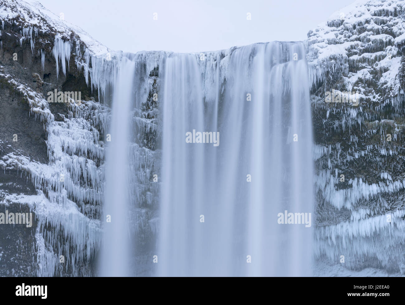 Skogafoss during winter, one of the icons of Iceland Stock Photo - Alamy