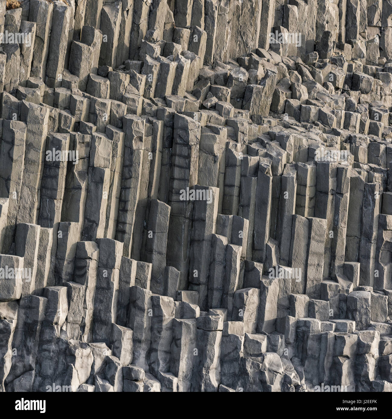 Basalt rock formation near Vik y Myrdal. Scandinavia, Iceland Stock ...