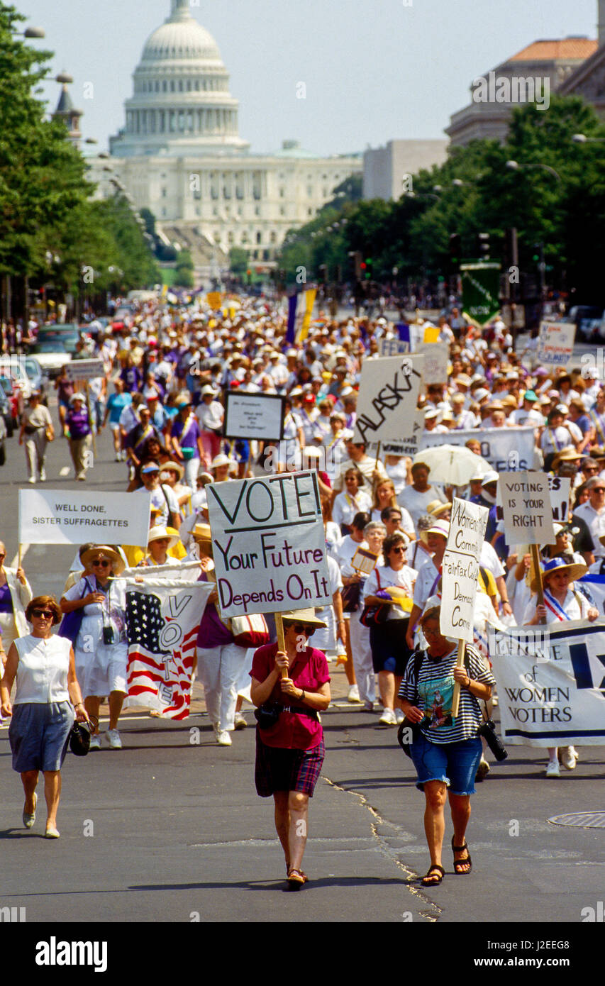 75th Anniversary rally and march celebrating the passage of the 19th ...