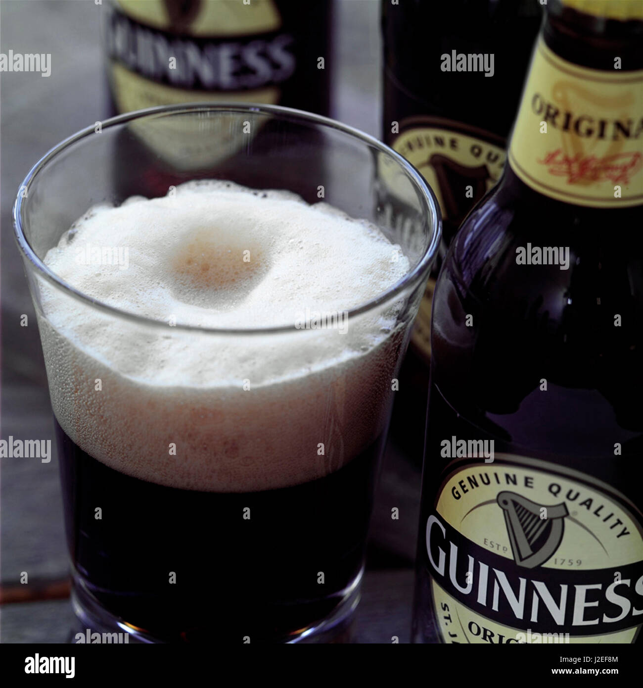 Guinness from a bottle Stock Photo - Alamy