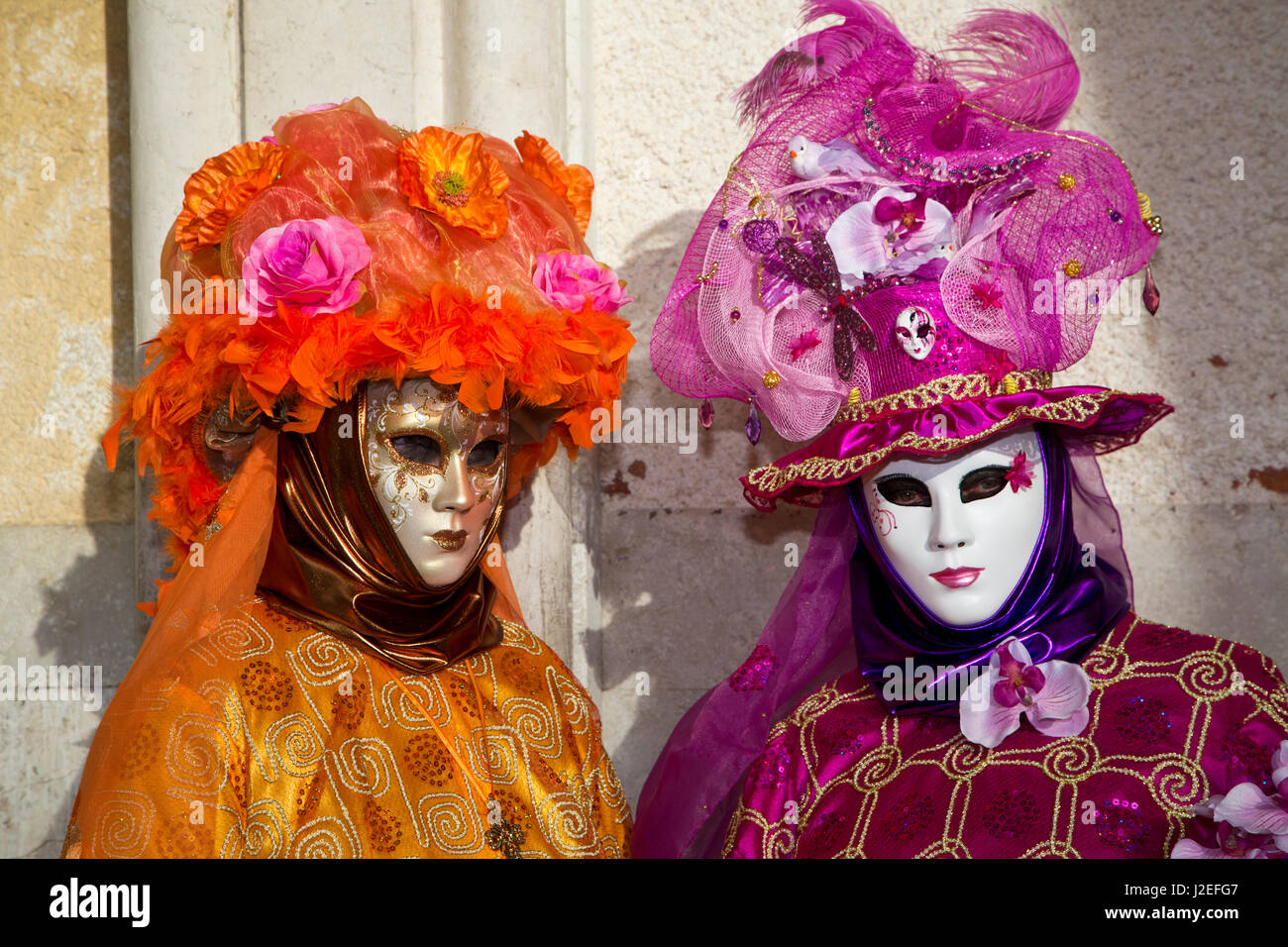 Venice, Italy. Mask and Costumes at Carnival Stock Photo - Alamy