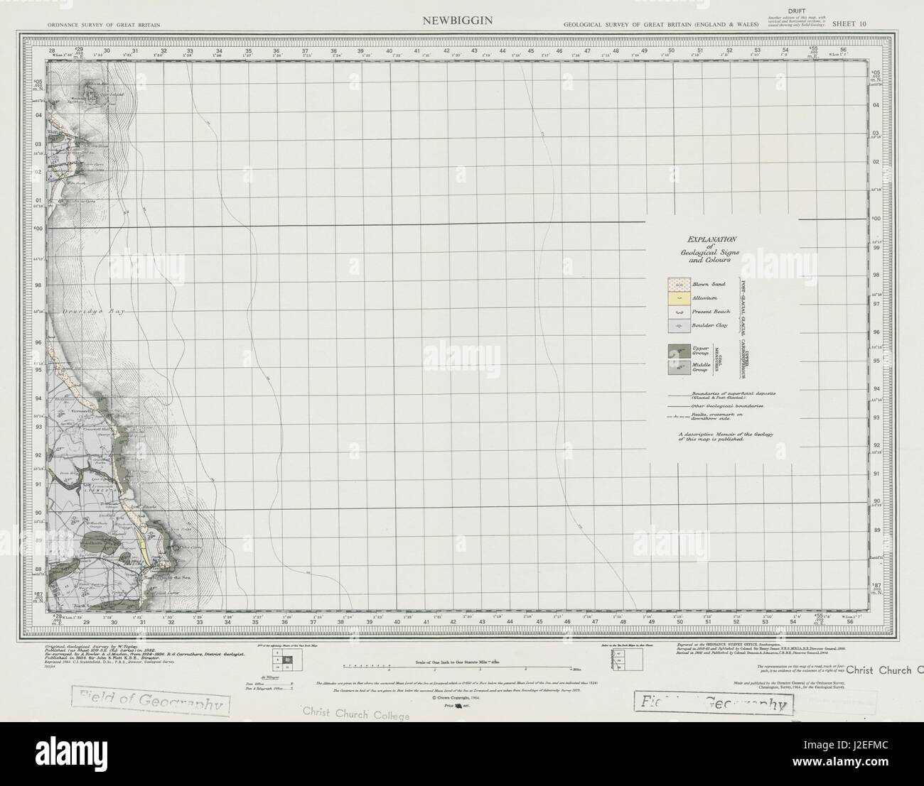 Newbiggin geological survey sheet 10 Northumberland coast Coquet Island ...
