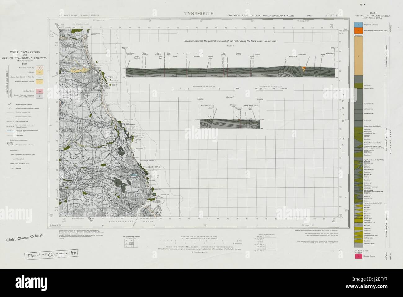 Tynemouth geological survey sheet 15 Whitley Bay Blyth Northumberland ...