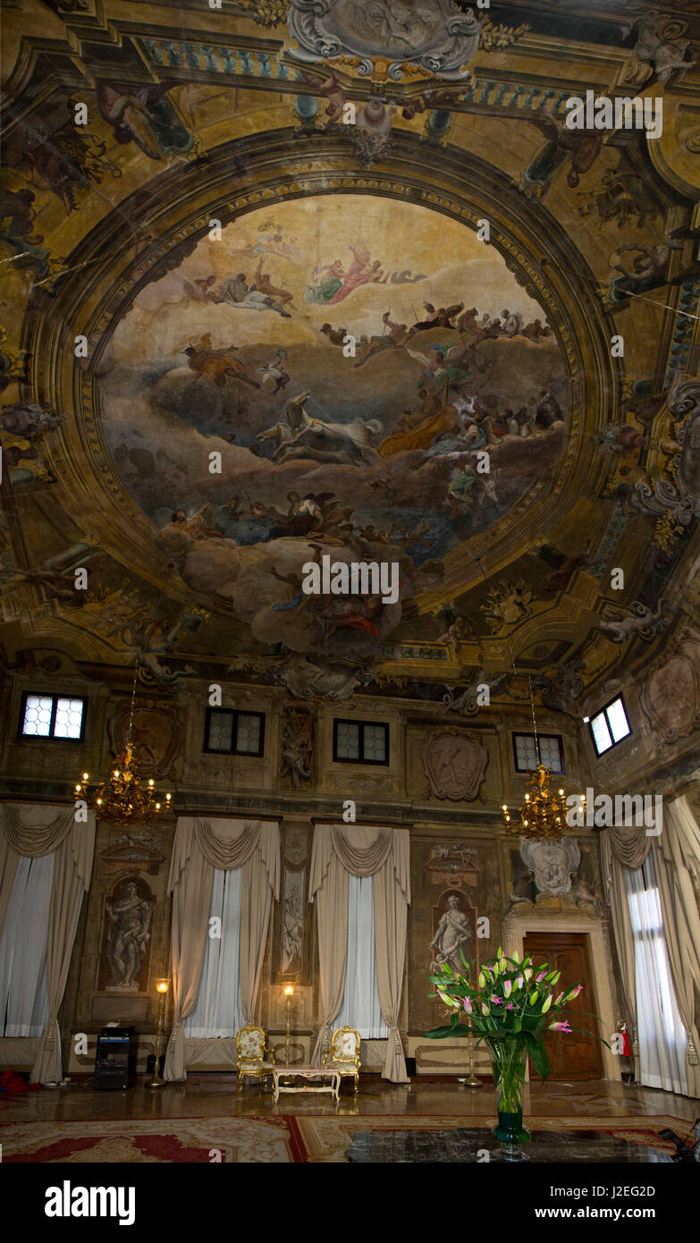 Interior ceiling of old palace in Venice, Italy (Large format sizes ...