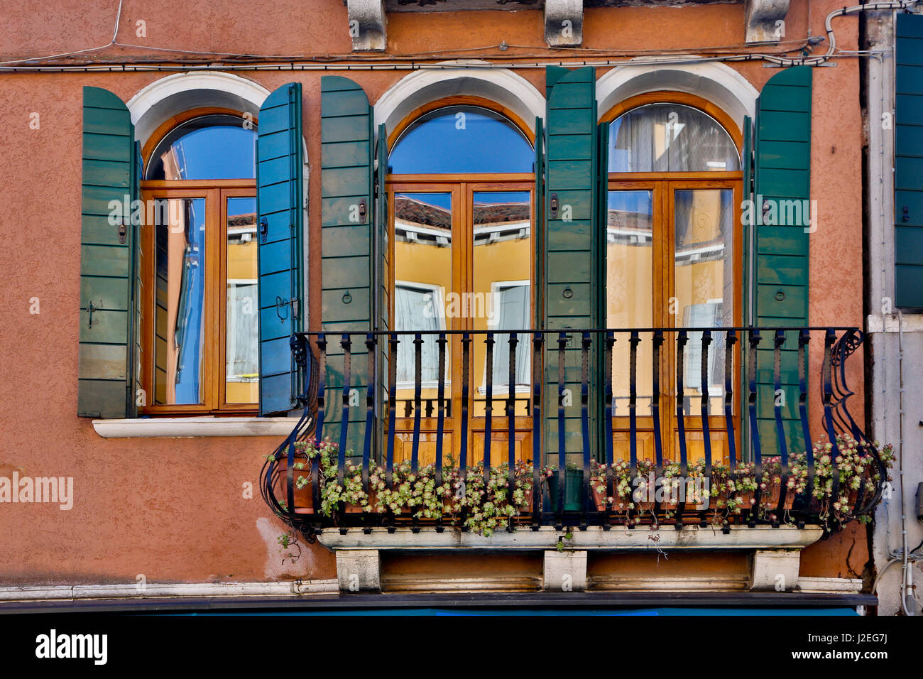 Venetian Windows and Balconies of Venice, Italy Stock Photo - Alamy