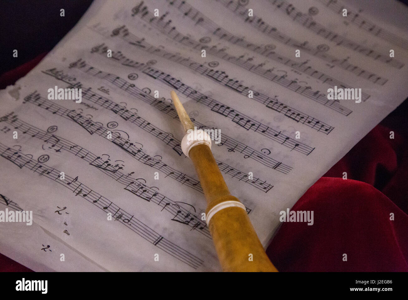 Music instruments on display, Interpreti Veneziani Music Museum, Venice ...