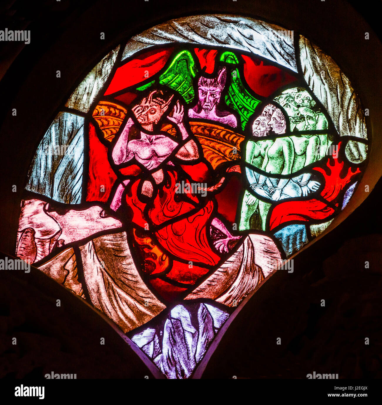 Hell Faith Love Hope Stained Glass Window De Krijtberg Church Amsterdam ...