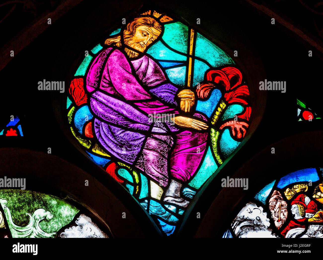 Jesus Christ Wisdom Peace Justice Chaos Peace Stained Glass Window De ...