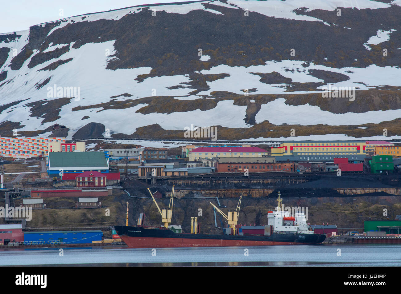 Norway. Svalbard. Barentsburg. Russian coal mining town Stock Photo - Alamy