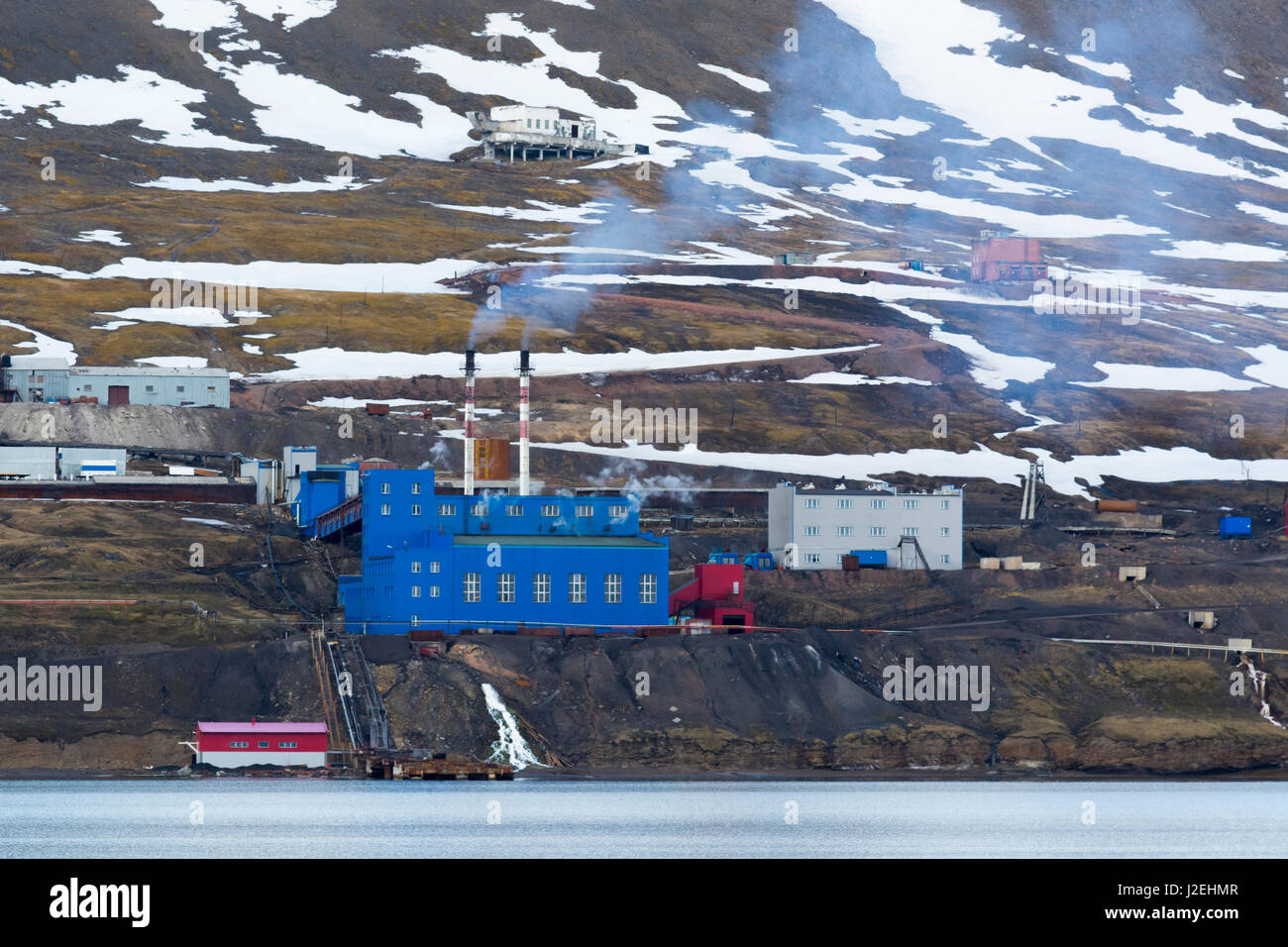 Norway. Svalbard. Barentsburg. Russian coal mining town Stock Photo - Alamy