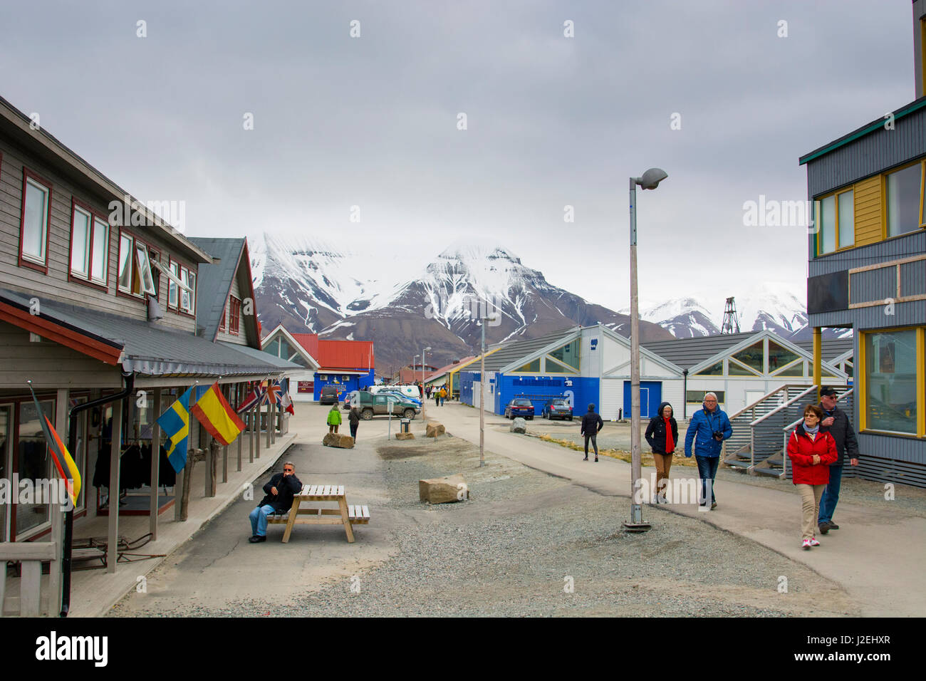 Norway. Svalbard. Longyearbyen. Northernmost town in the world at 78 ...
