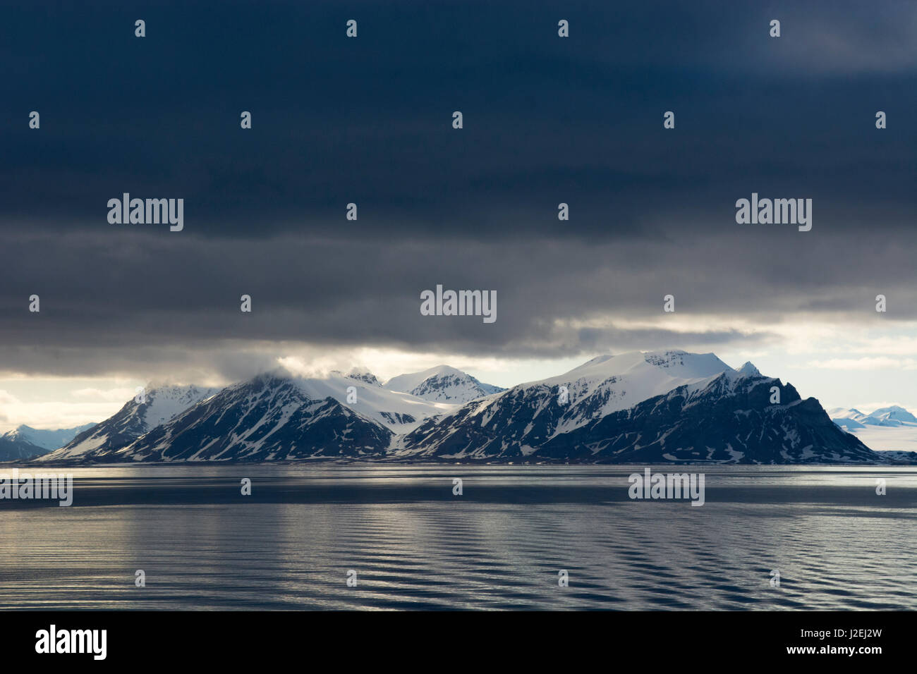 Norway. Svalbard. Mountains surrounding Isfjorden Stock Photo - Alamy