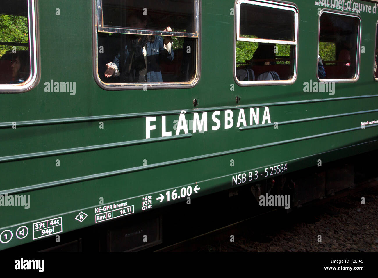 Norway, Flam. Flamsbana Flam Line Railway Stock Photo - Alamy