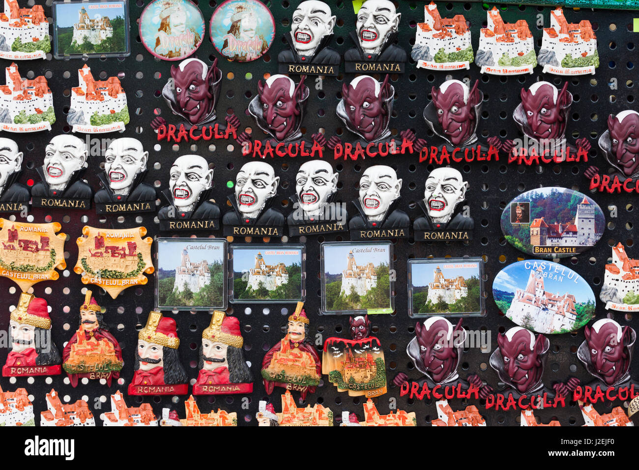 Romania, Transylvania, Bran, Bran Castle, vampire themed souvenirs ...