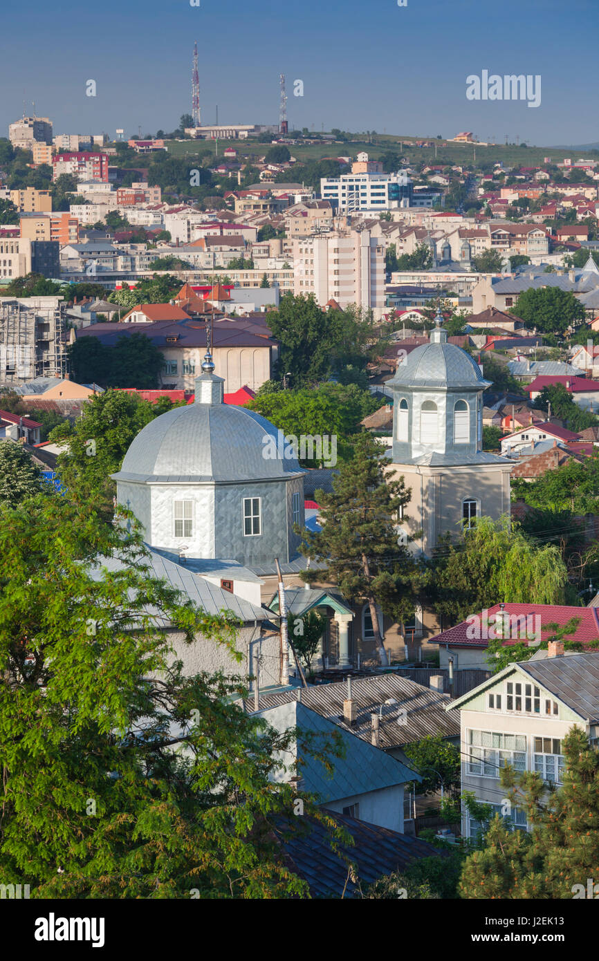 Romania, Danube River Delta, Tulcea, elevated town view from Monument ...