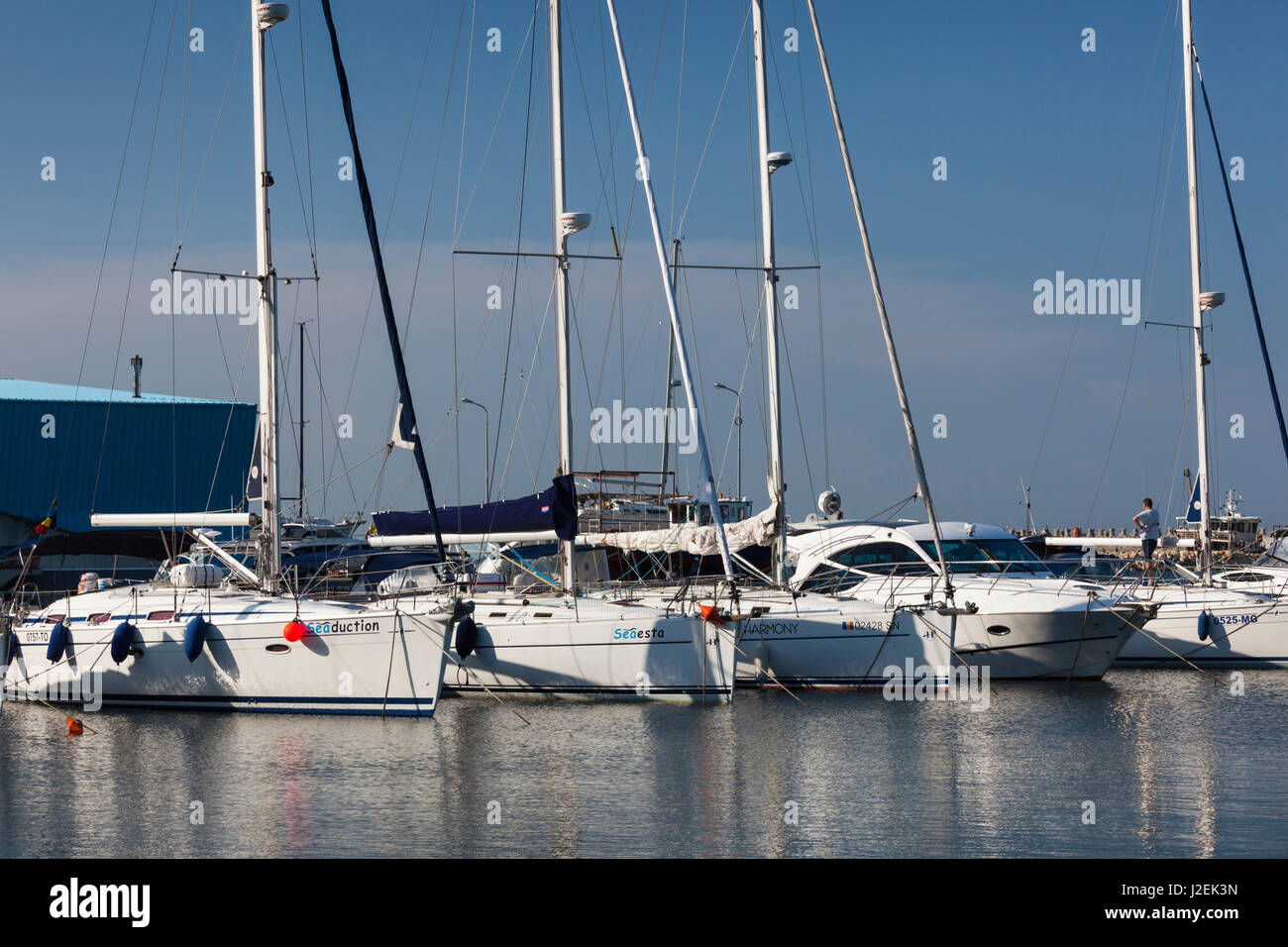 Romania, Black Sea Coast, Constanta, Tomis Tourist Port and Marina ...