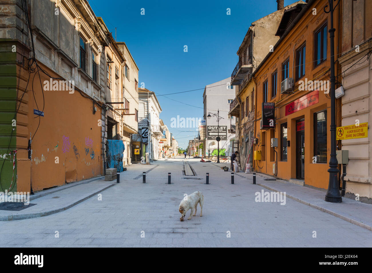 Romania, Black Sea Coast, Constanta, Piata Ovidiu, Ovid Square, street ...