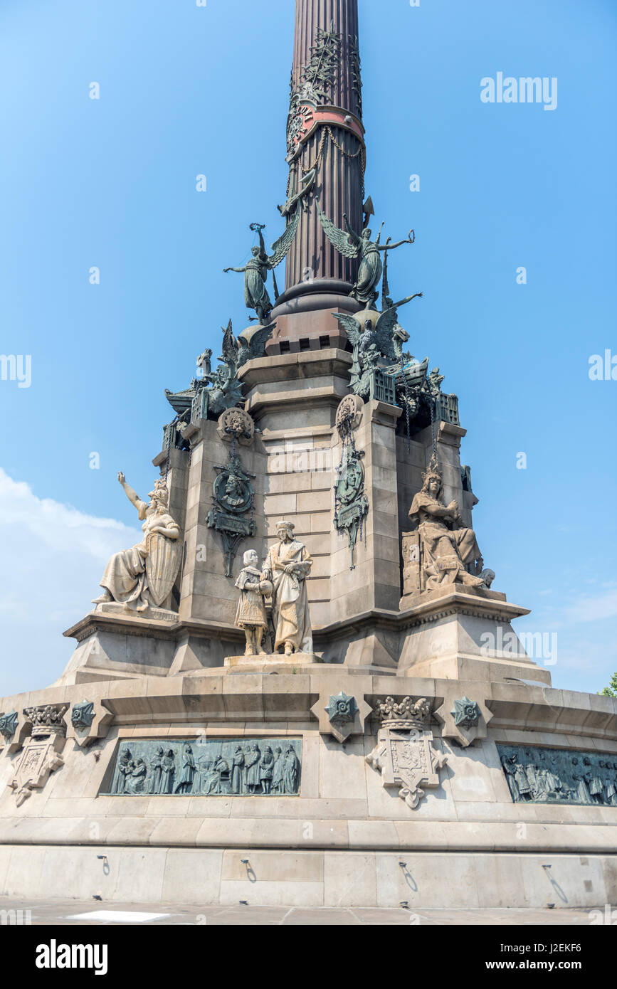 Spain, Barcelona, Christopher Columbus monument (Large format sizes ...