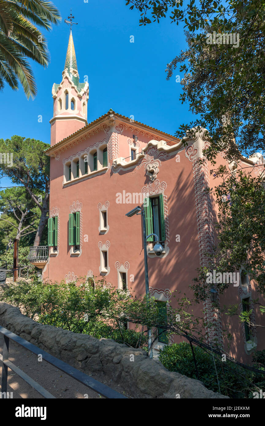 Europe, Spain, Barcelona, Park Guell, Gaudi's residence Stock Photo - Alamy
