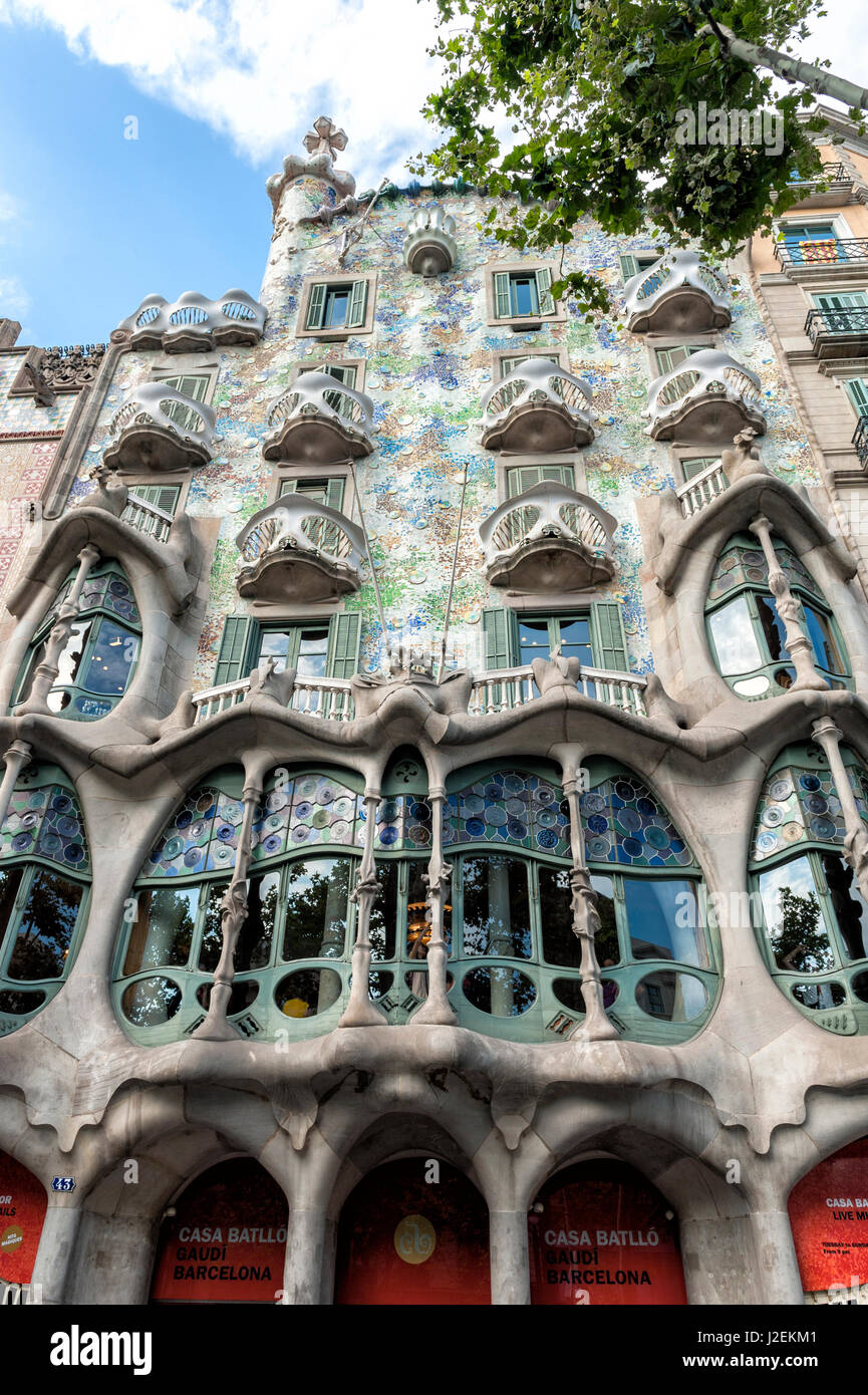 Europe, Spain, Barcelona, Gaudi's Casa Batllo Stock Photo - Alamy