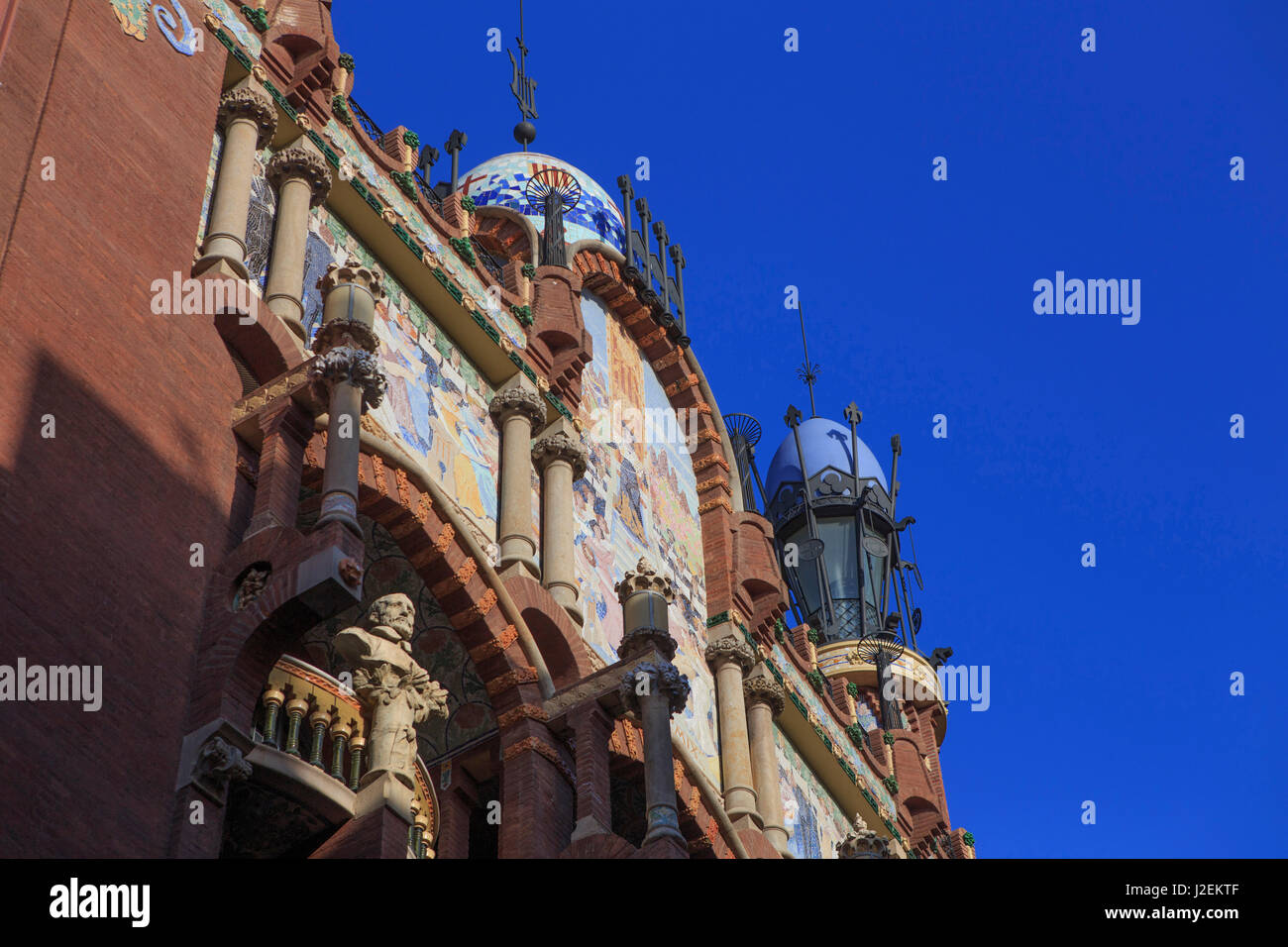 The front facade of the Liceu Opera House in Barcelona, Spain Stock ...