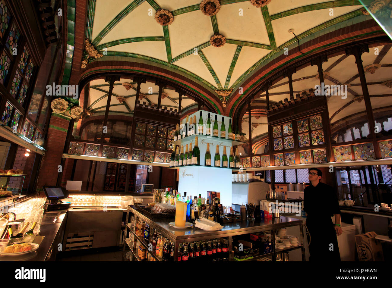 The interior of the world-renowned Liceu Opera House in Barcelona ...