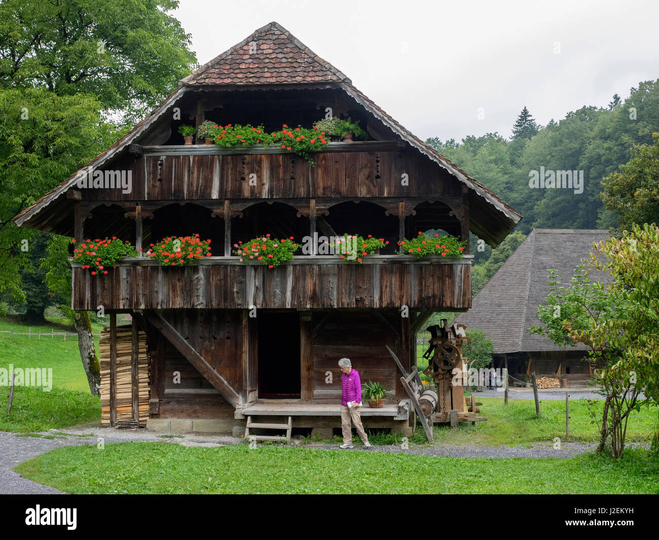 Switzerland, Bern Canton, Ballenberg, Open-Air Museum, Granary, from ...