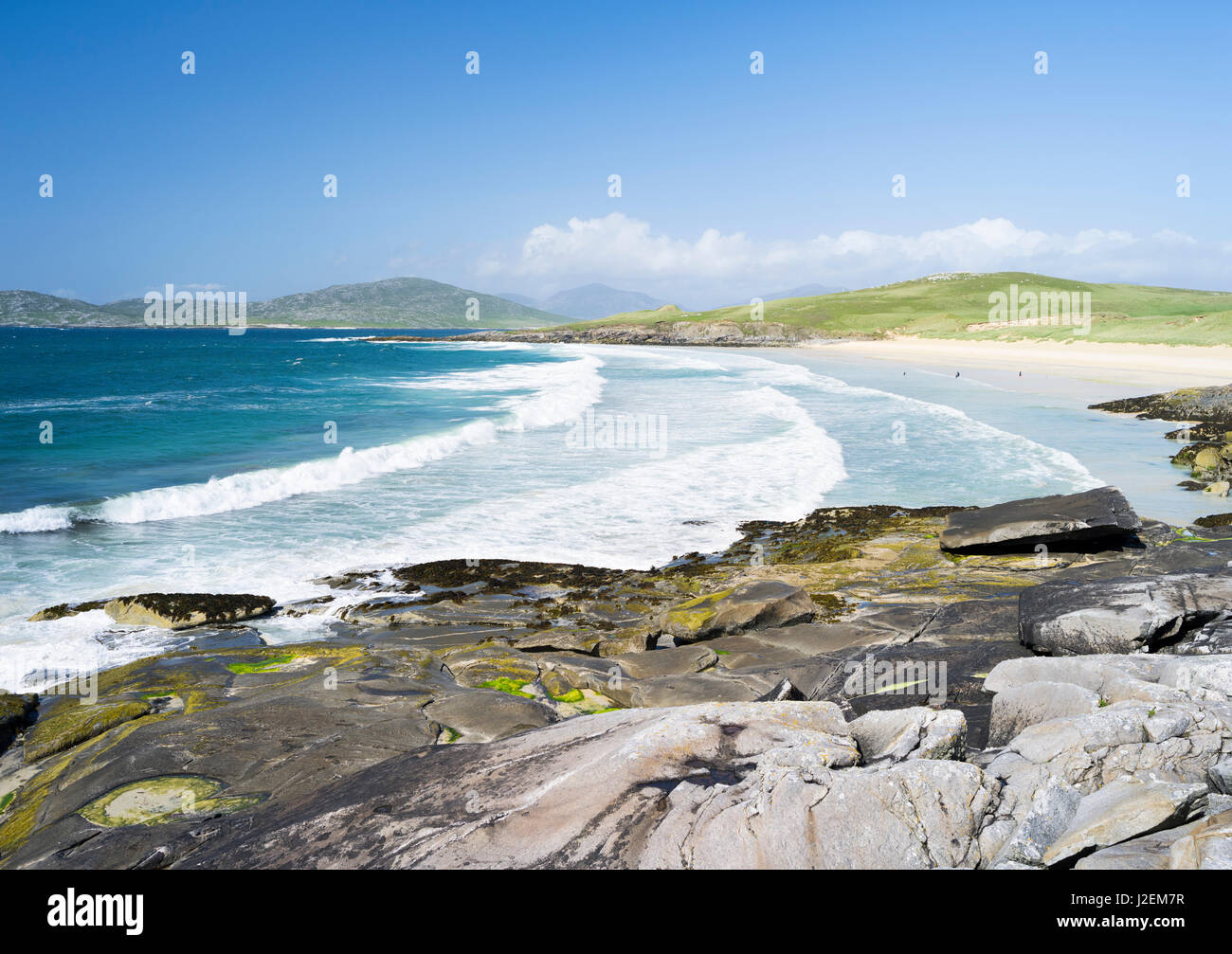 Isle of Harris, Borve Beach on South Harris in stormy weather and high ...