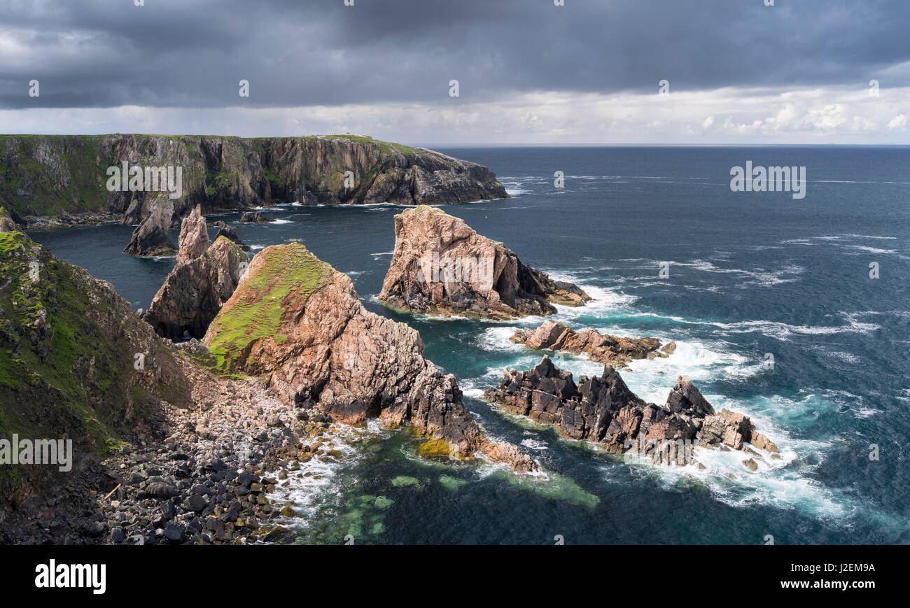 Isle of Lewis, The cliffs and sea stacks near Mangersta (Mangurstadh ...