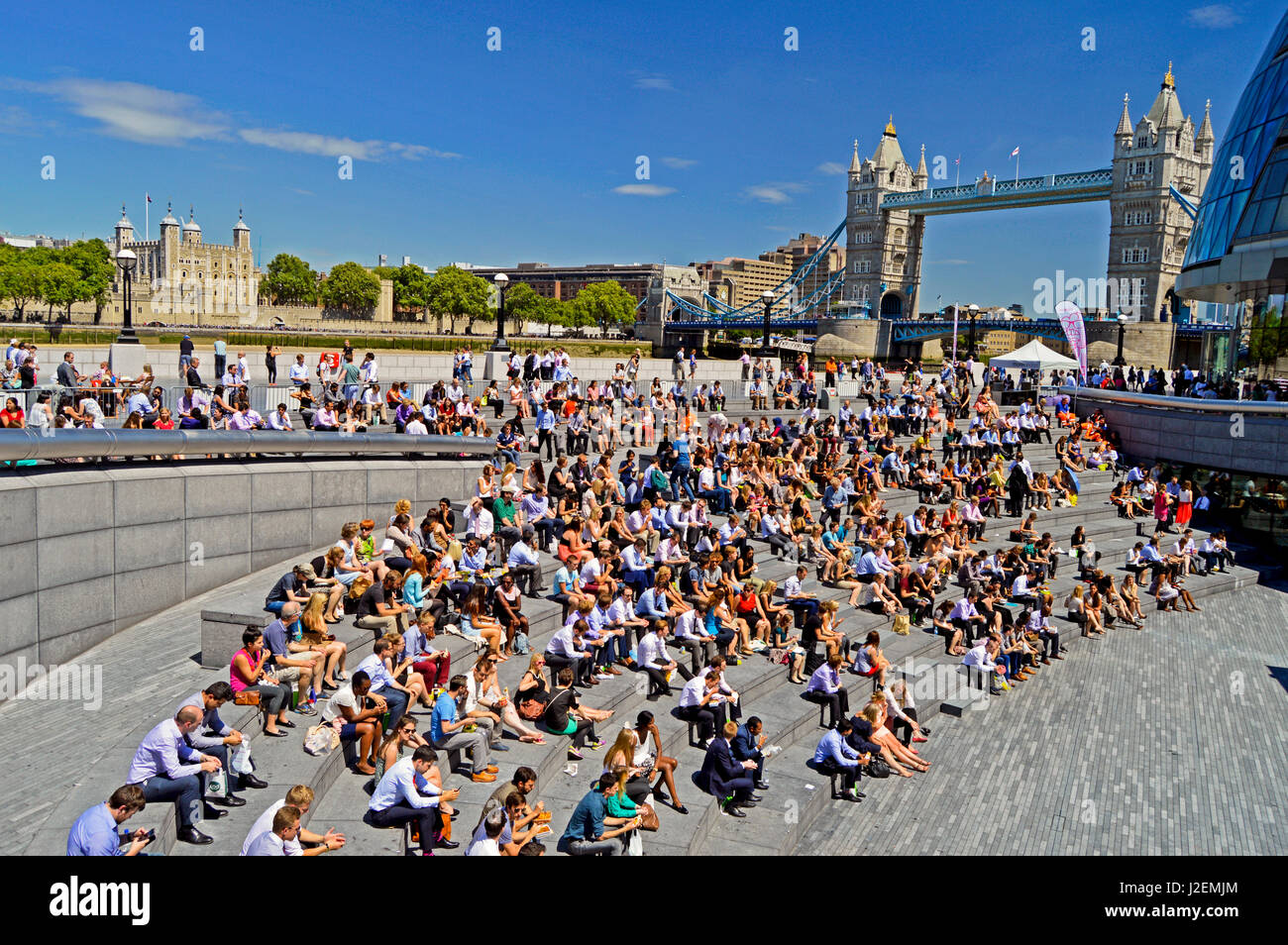 Europe, United Kingdom, England, Central London. Group of office ...
