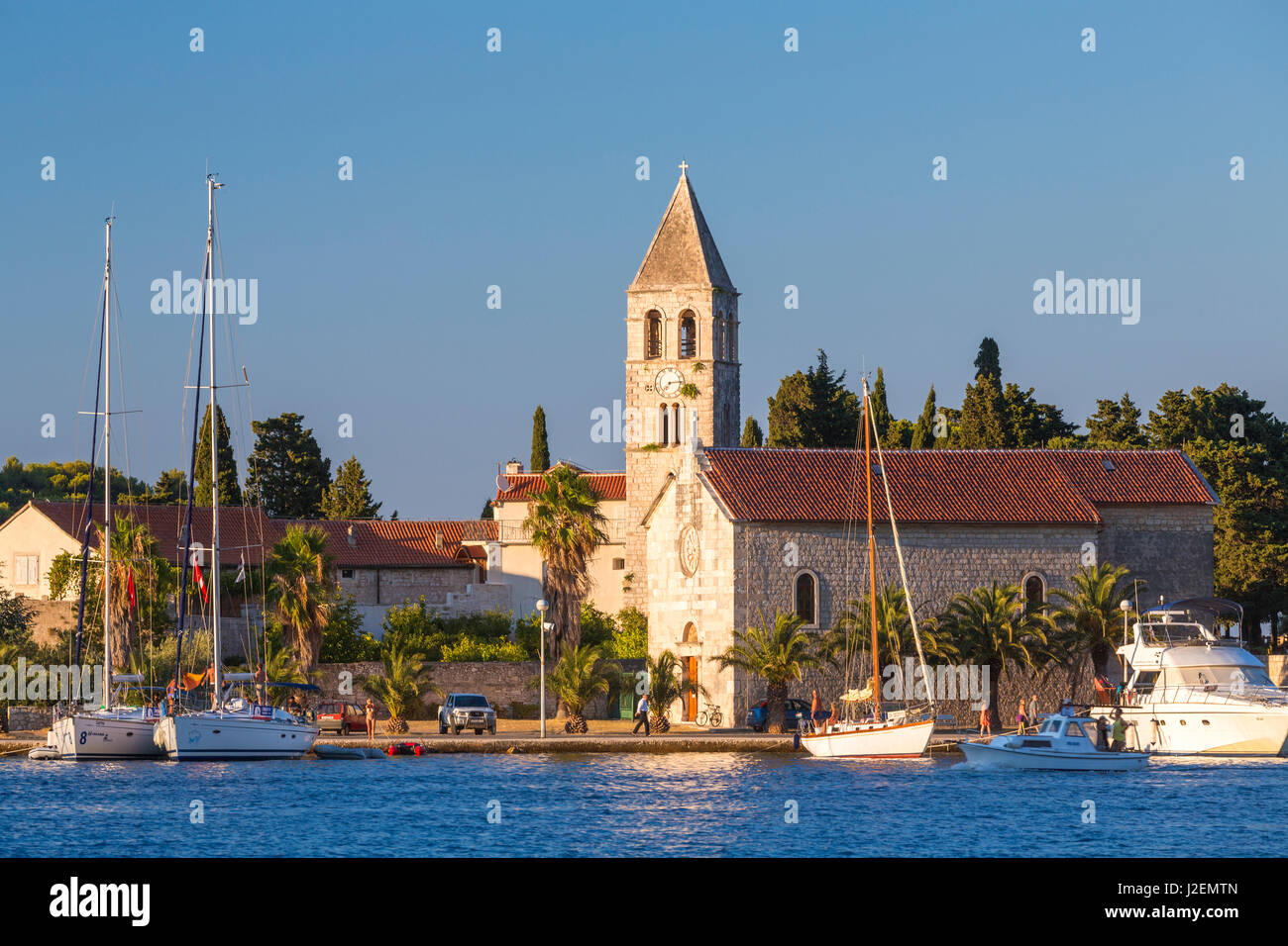 Franciscan monastery and harbor, Vis Island, Croatia Stock Photo - Alamy