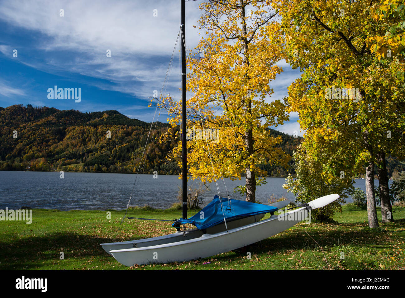 Sailboat docked schliersee hi-res stock photography and images - Alamy
