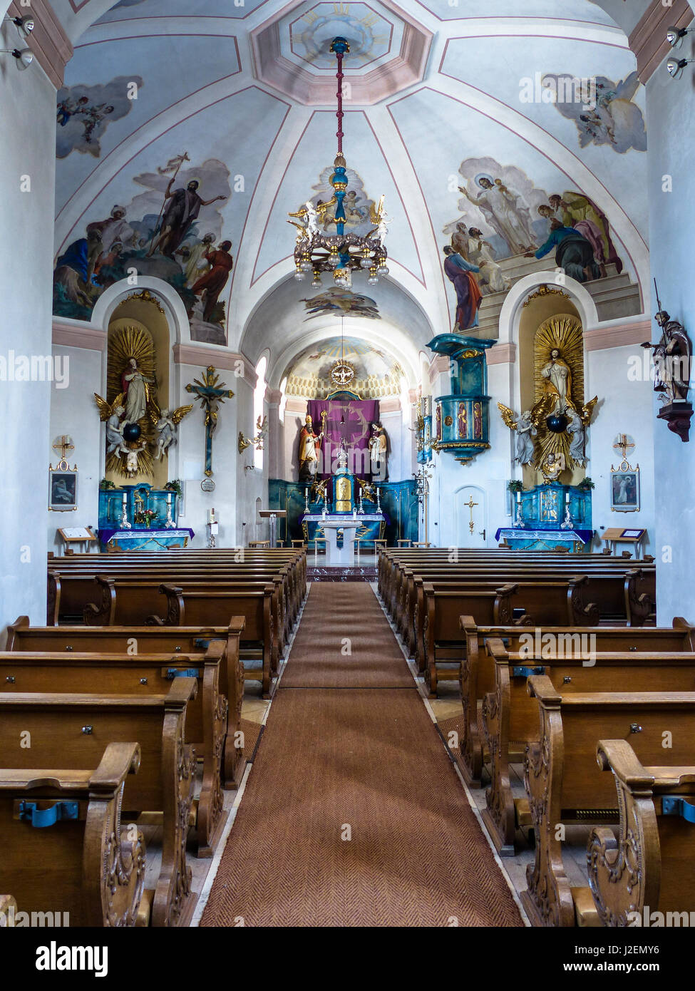 Old ornate German Church Interior Stock Photo - Alamy