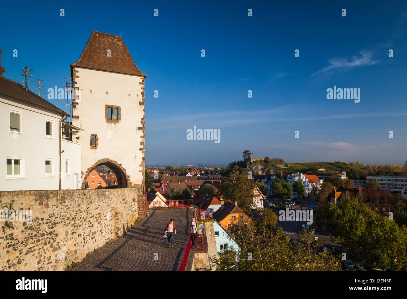 Germany, Baden-Wurttemburg, Black Forest, Breisach, buildings atop the ...