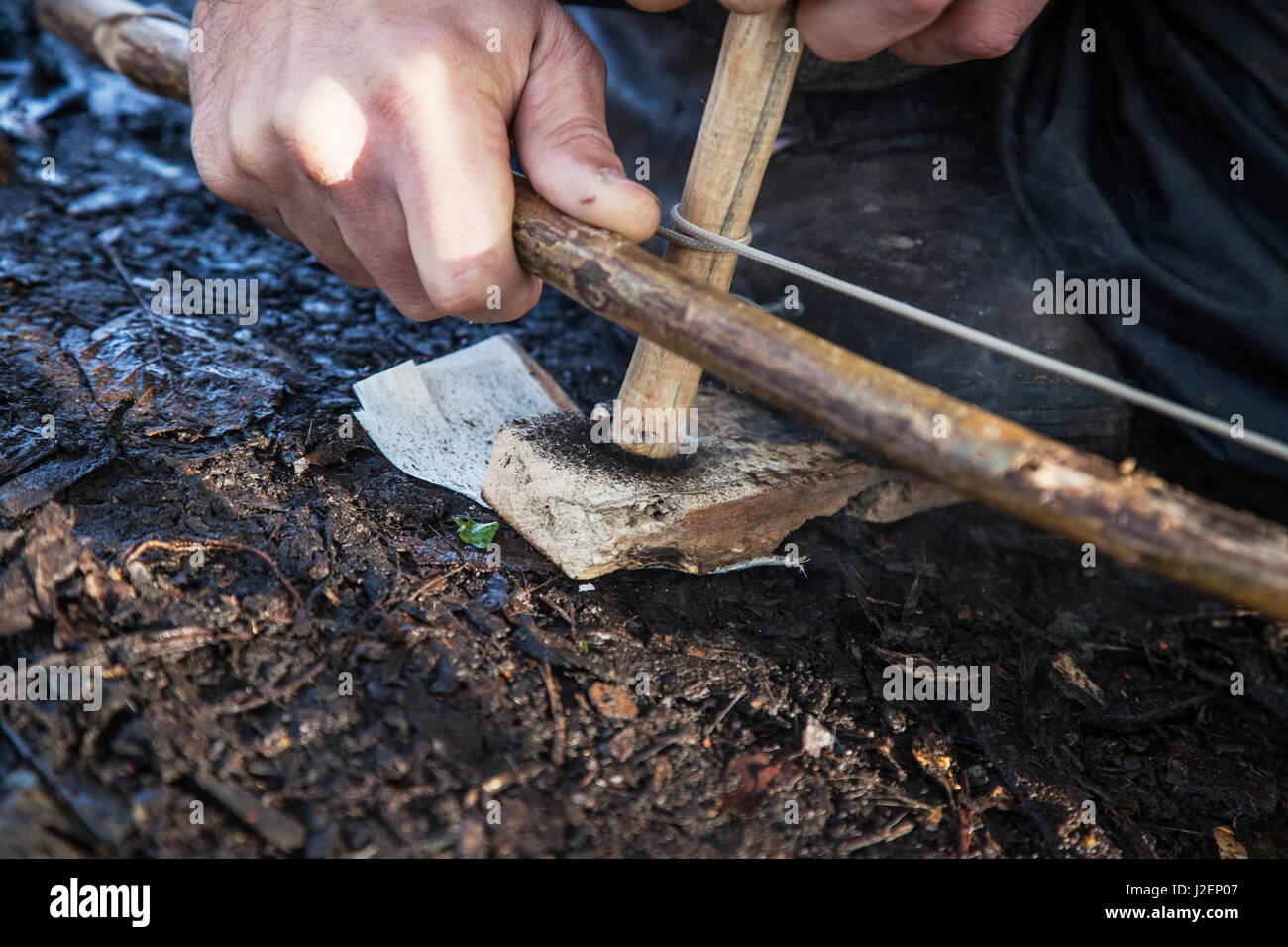 Primitive fire drill hi-res stock photography and images - Alamy