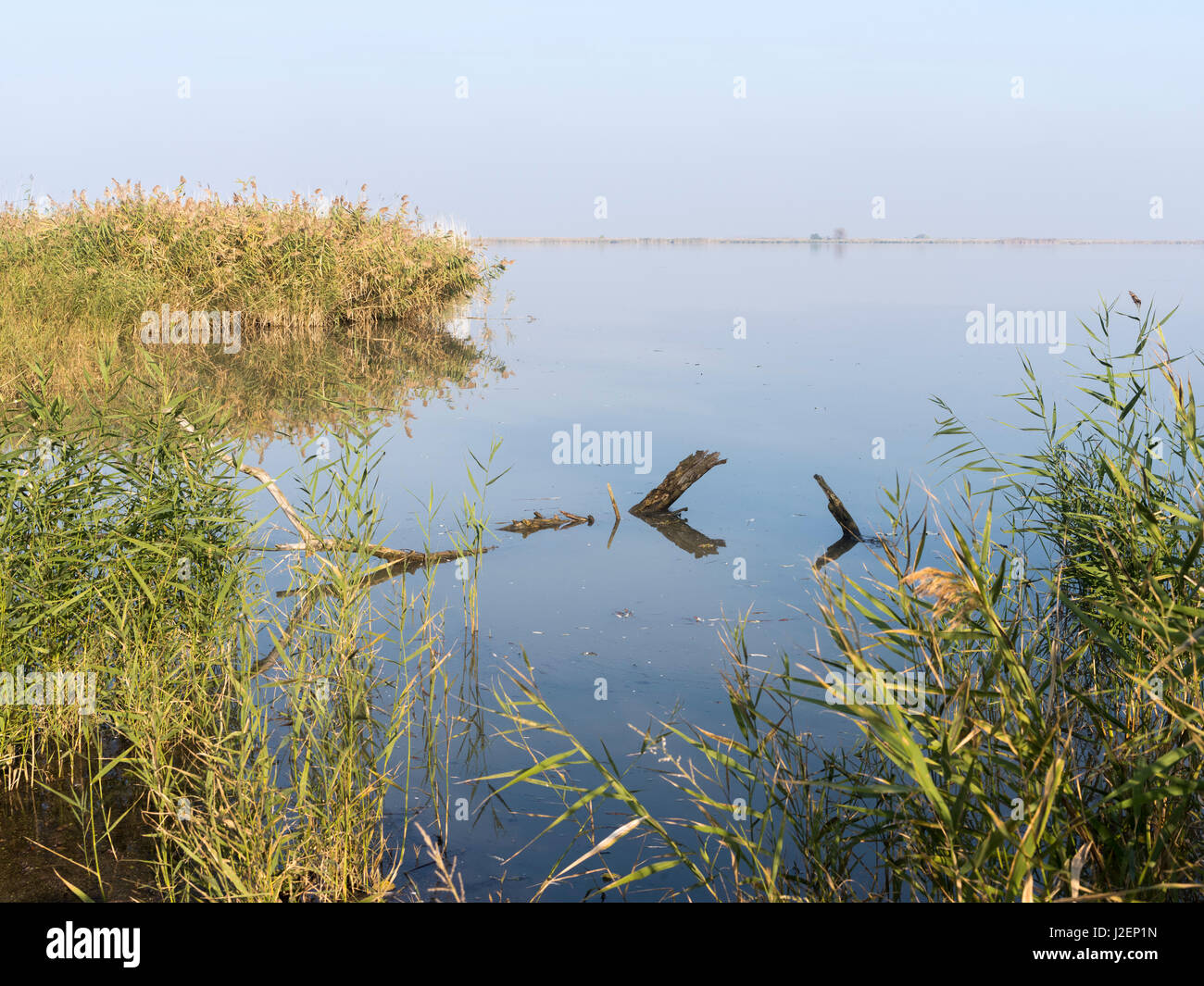 The fish ponds of Hortobagy (Hortobagy halasto) in the Hortobagy ...