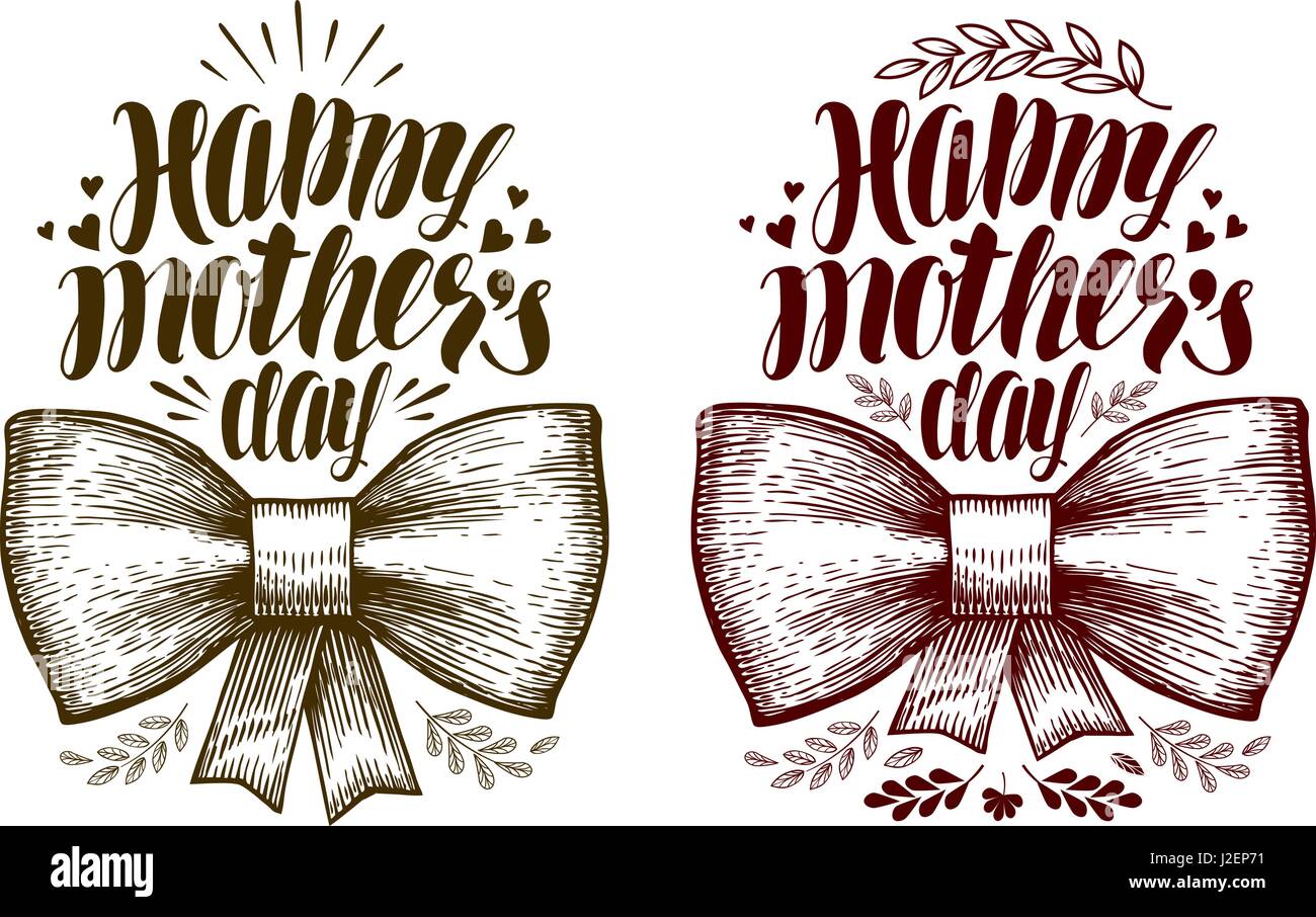 Happy mother's day, greeting card. Handwritten lettering, calligraphy ...