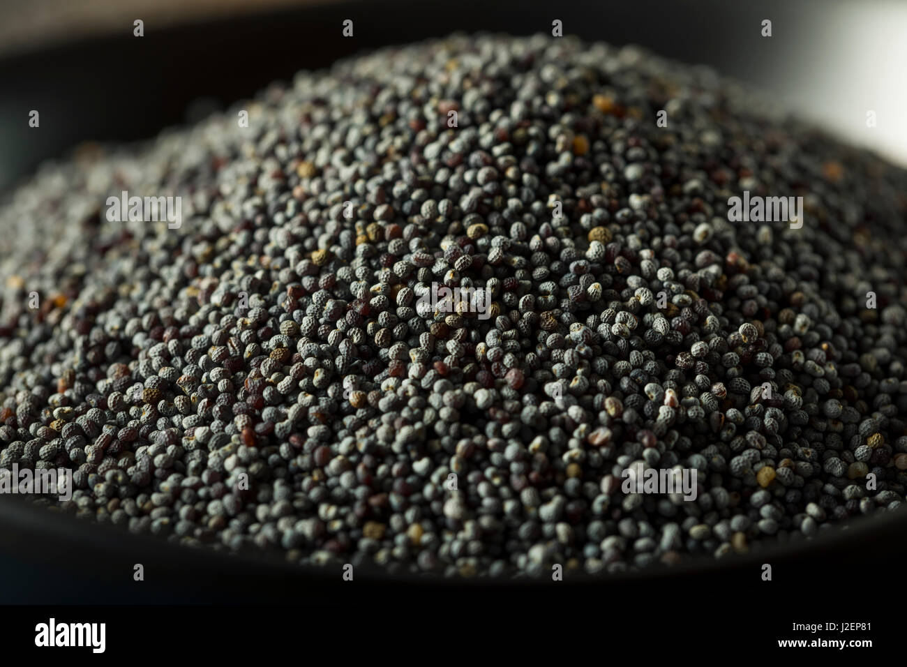 Raw Organic Black Poppy Seeds in a Bowl Stock Photo - Alamy