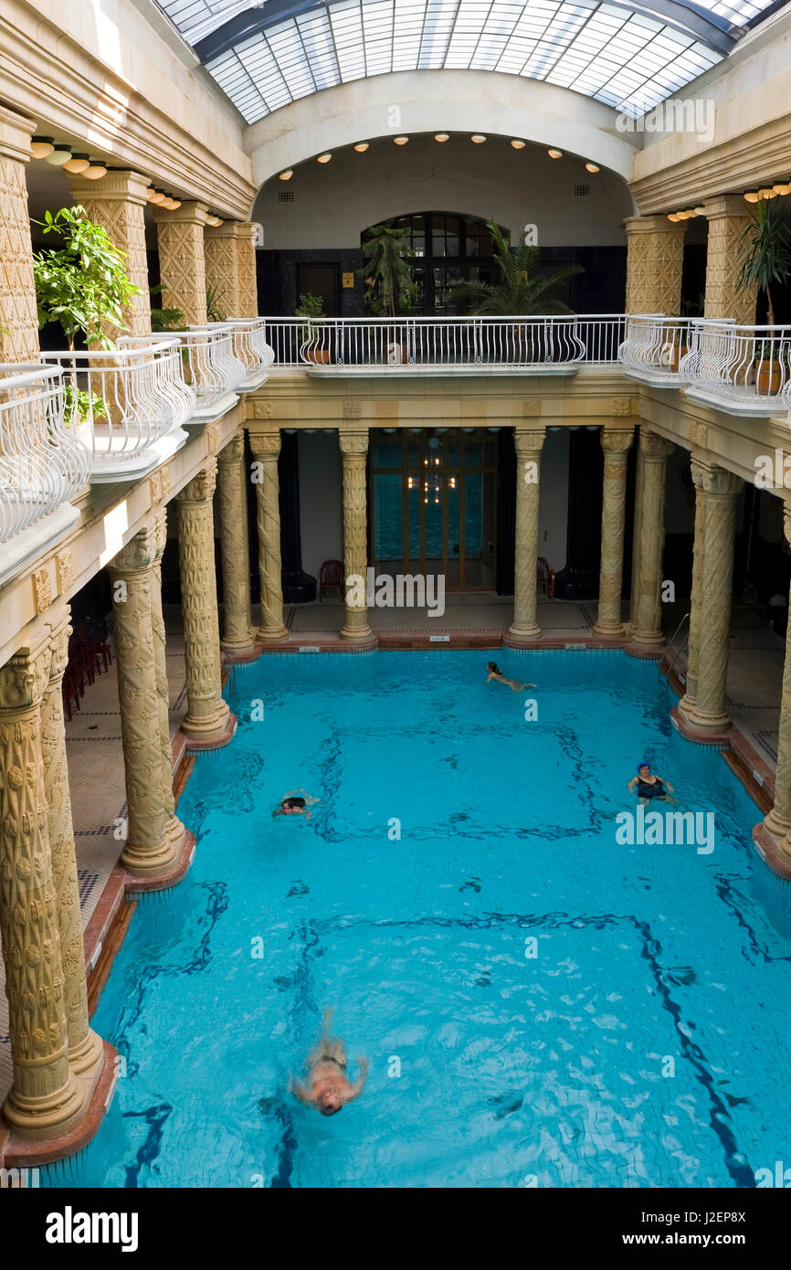 Hungary, Budapest, Gellert Hill, Gellert Baths, indoor pool and thermal ...